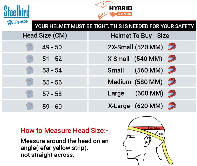 STEELBIRD SBH-25 SHARP SPIKY GLOSSY BLACK/WHITE BLUE C/V 580 MM