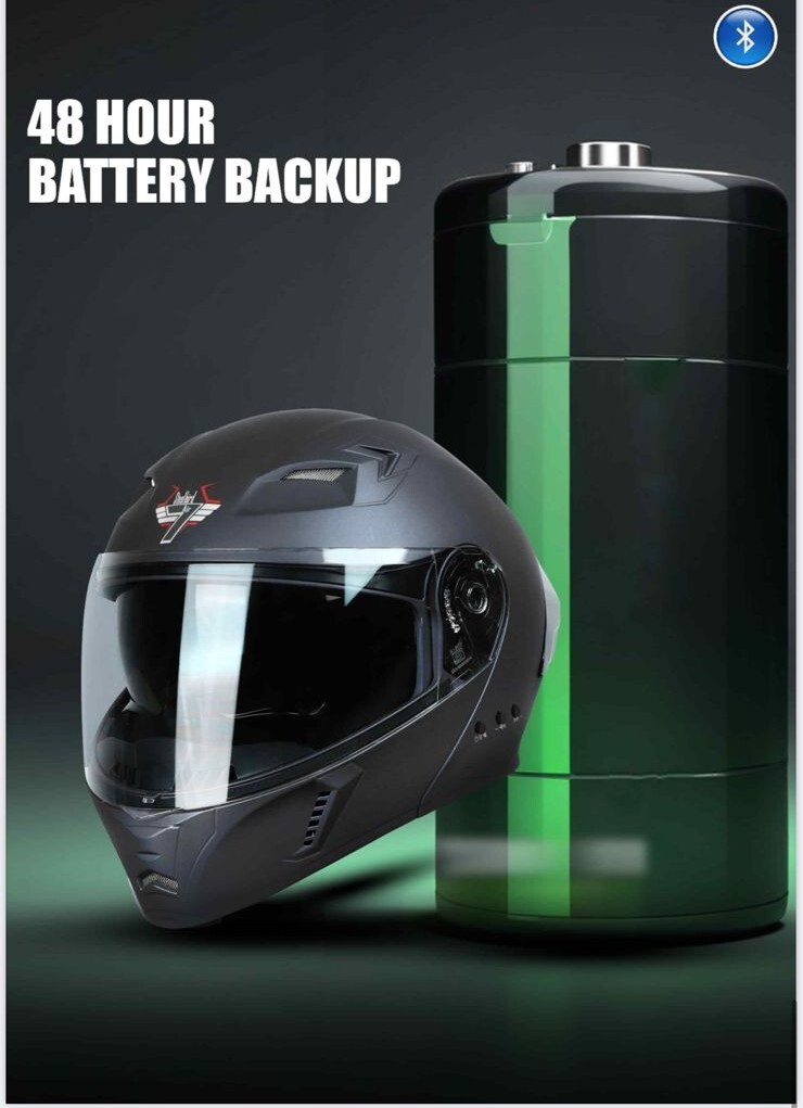 STEELBIRD SBA-20 ISS BT SHIELD X GLOSSY BLACK/GREY C/V 600 MM WITH ...